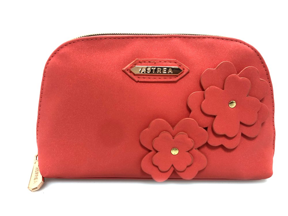 FLOWER EMB CURVED TOP CORAL | British Chemist