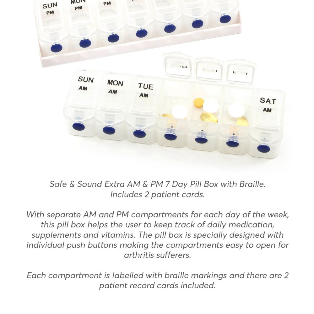 EXTRA AM & PM 7 DAY PILL BOX | British Chemist