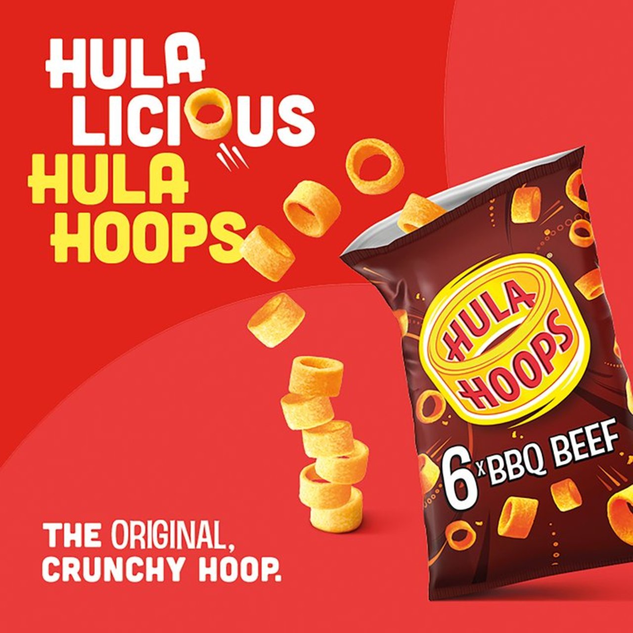 Hula Hoops BBQ Beef Crisps Multipack Crisps 6 Pack 6 x 24g | British Chemist