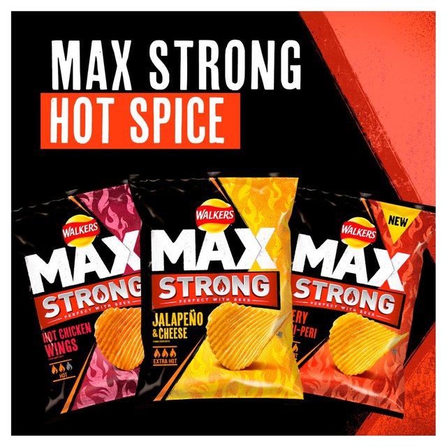 Walkers Max Strong Jalapeno Cheese Sharing Crisps 140g | British Chemist
